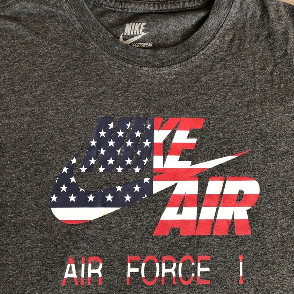 Nike | Shirts | Nike Air Force American Flag Logo Sportswear One | Poshmark